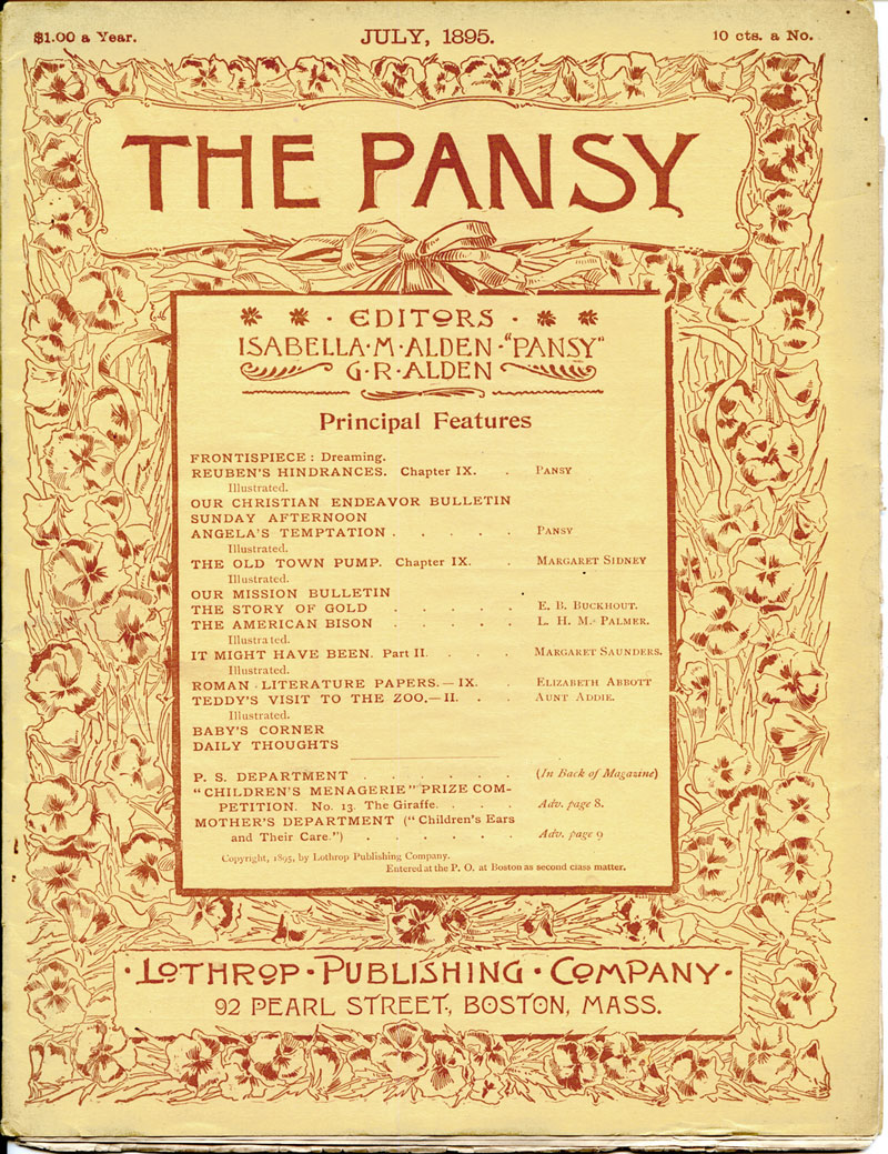 Isabella Alden "Pansy" Vintage Books and Dust Jackets