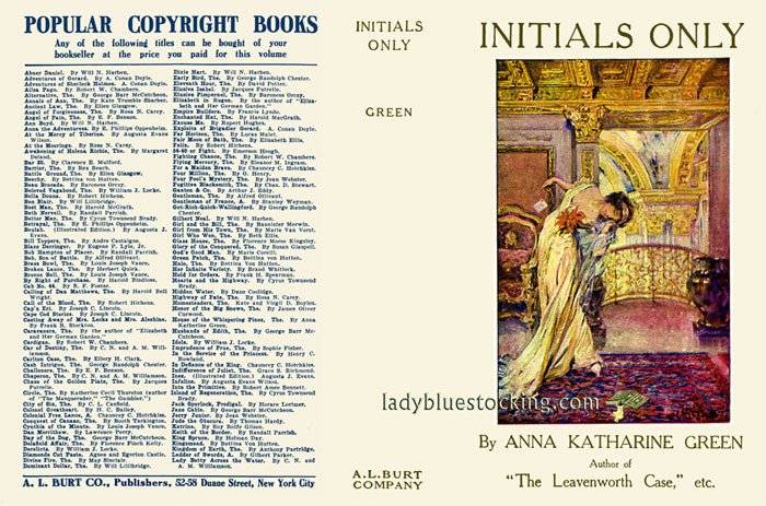 Facsimile Dust Jacket INITIALS ONLY by Anna Katharine Green, 1911 ...